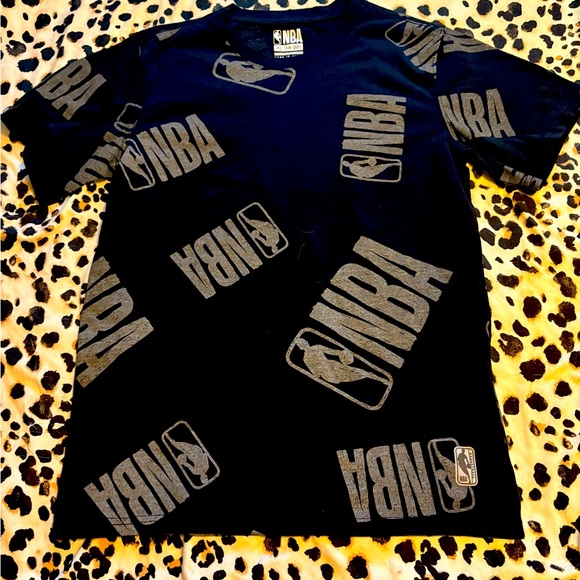 NBA | Shirts & Tops | Nba Black And Gray Logo Tshirt | Poshmark